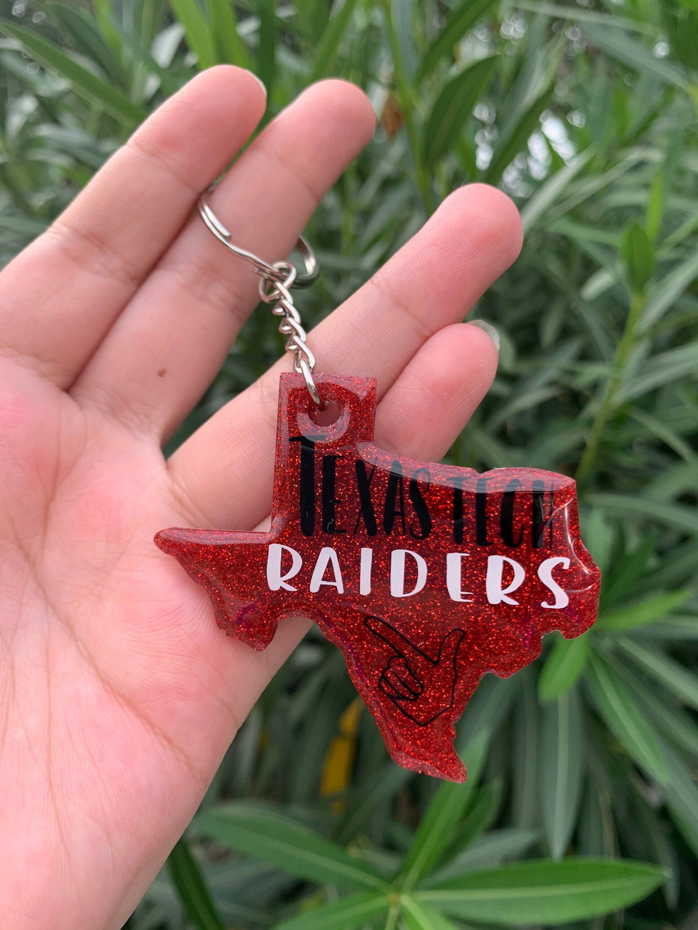 Texas Tech Raiders Personalized Keychain- Texas Tech University Custom ...