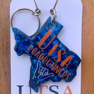 UTSA Personalized Keychain- University of Texas at San Antonio Custom ...