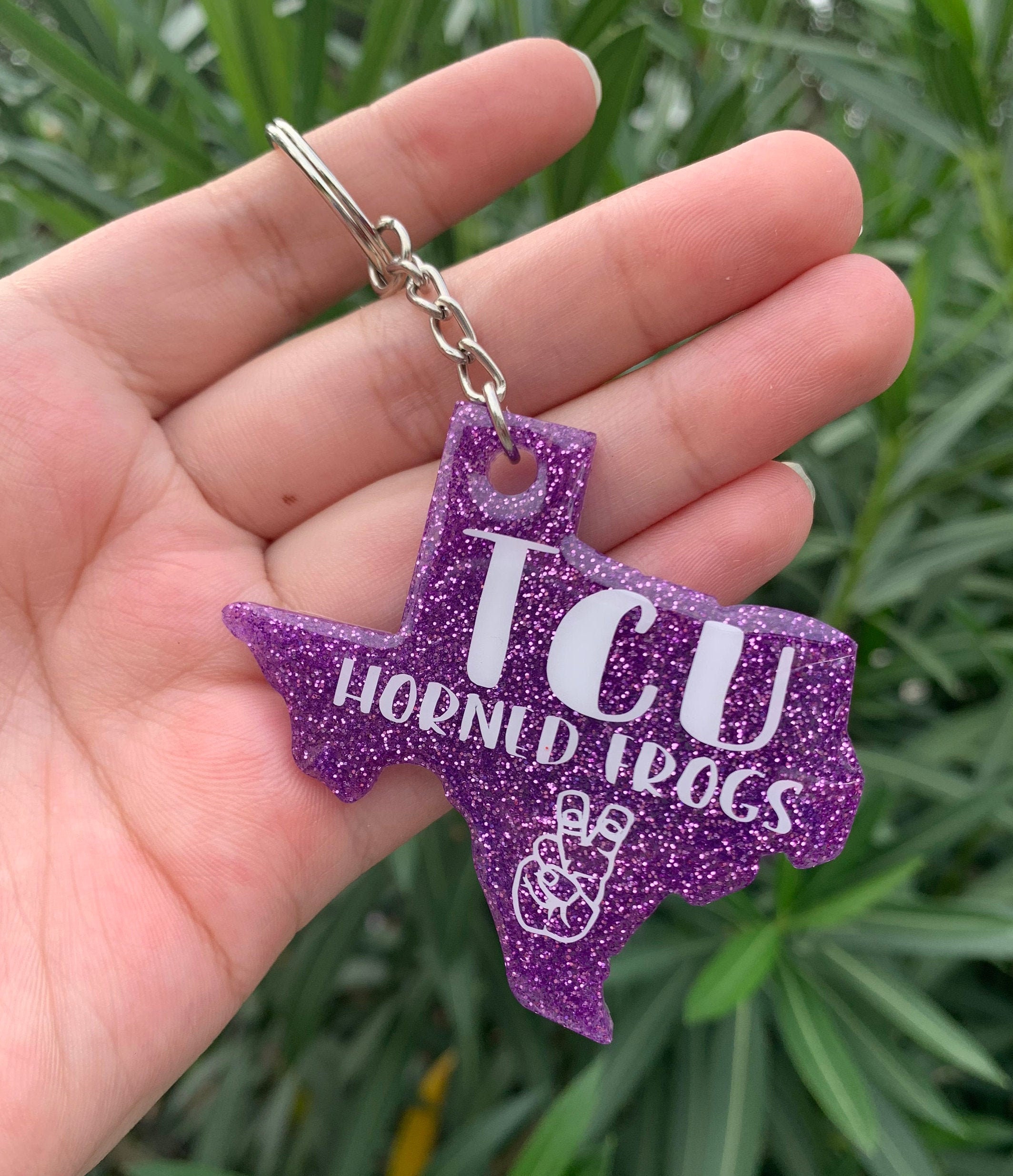 Texas Christian University Personalized Keychain TCU Custom | Etsy