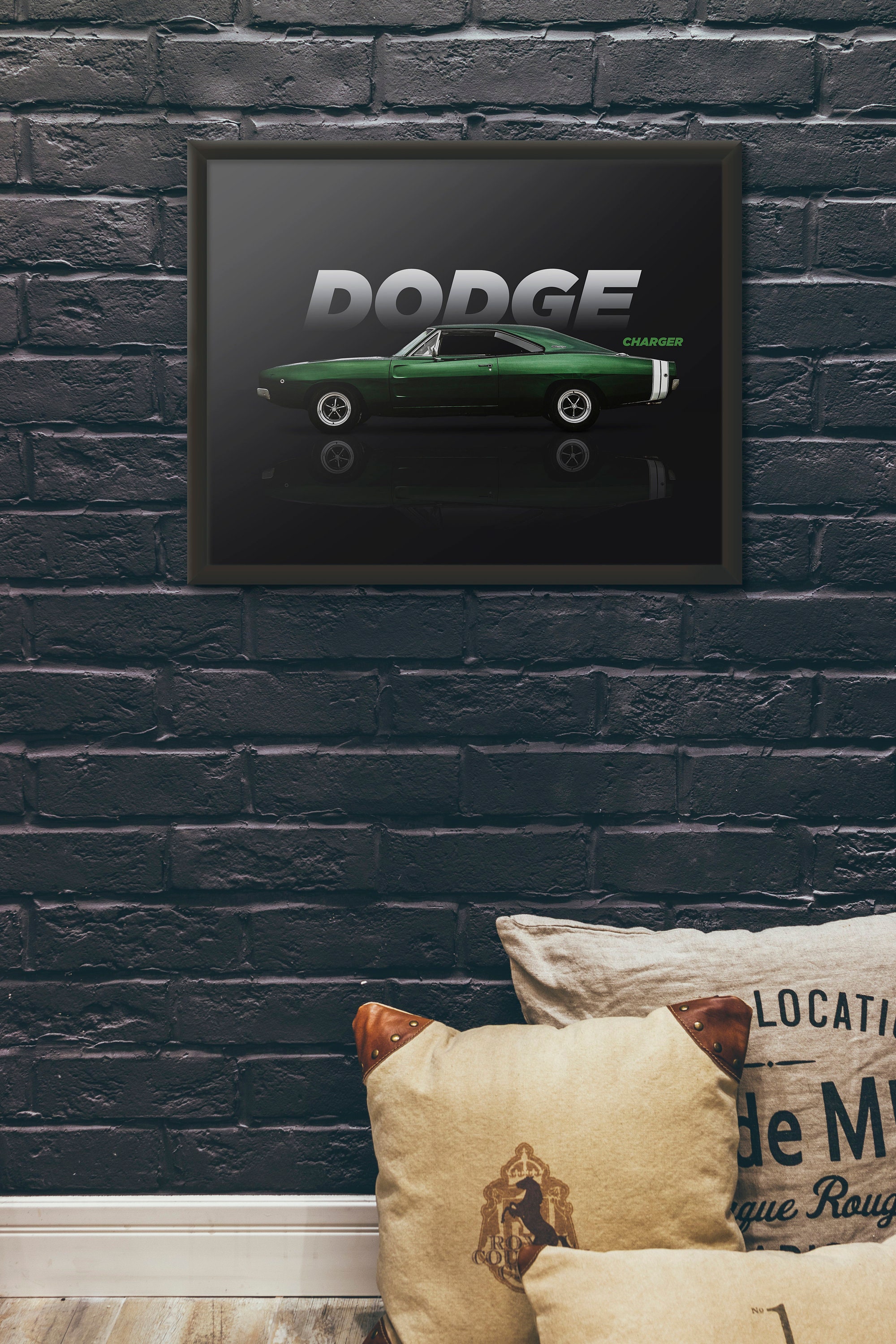 Vintage Dodge Charger Poster Print - Man Cave - Gift for Him - Etsy