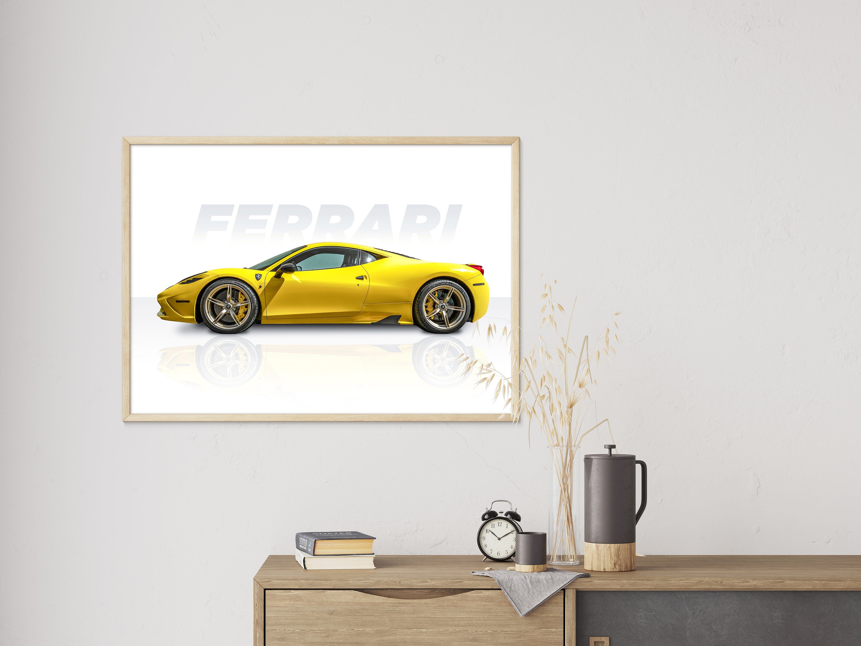 Ferrari | Men's Man Cave Poster | Perfect Gift for Him | Digital ...