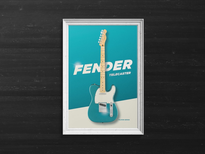 NEW Fender Telecaster Guitar Poster | Perfect Gift for Him Idea ...