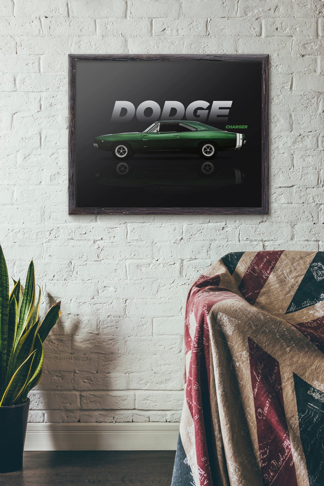 Vintage Dodge Charger Poster Print - Man Cave - Gift for Him - Etsy