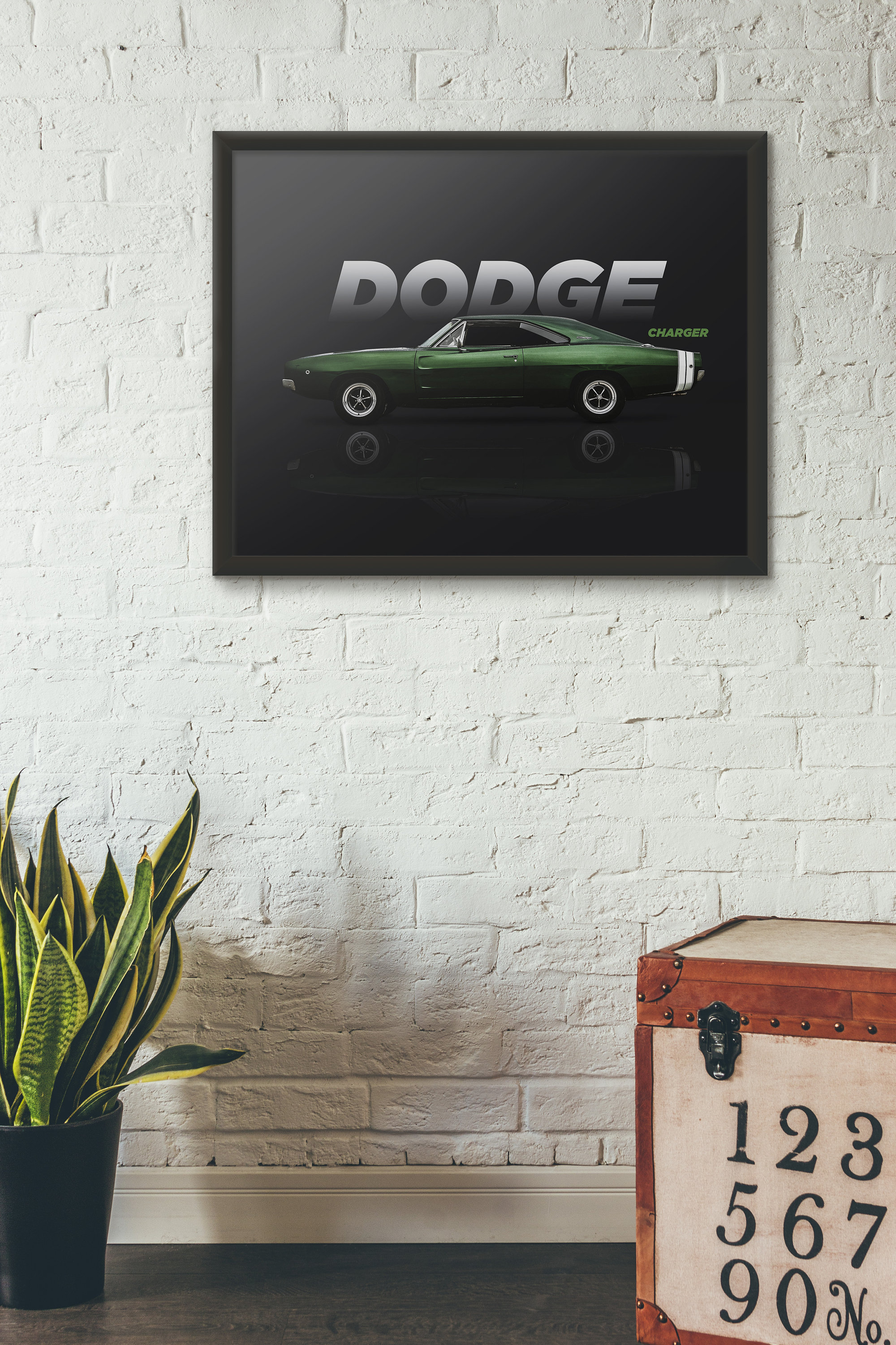 Vintage Dodge Charger Poster Print - Man Cave - Gift for Him - Etsy