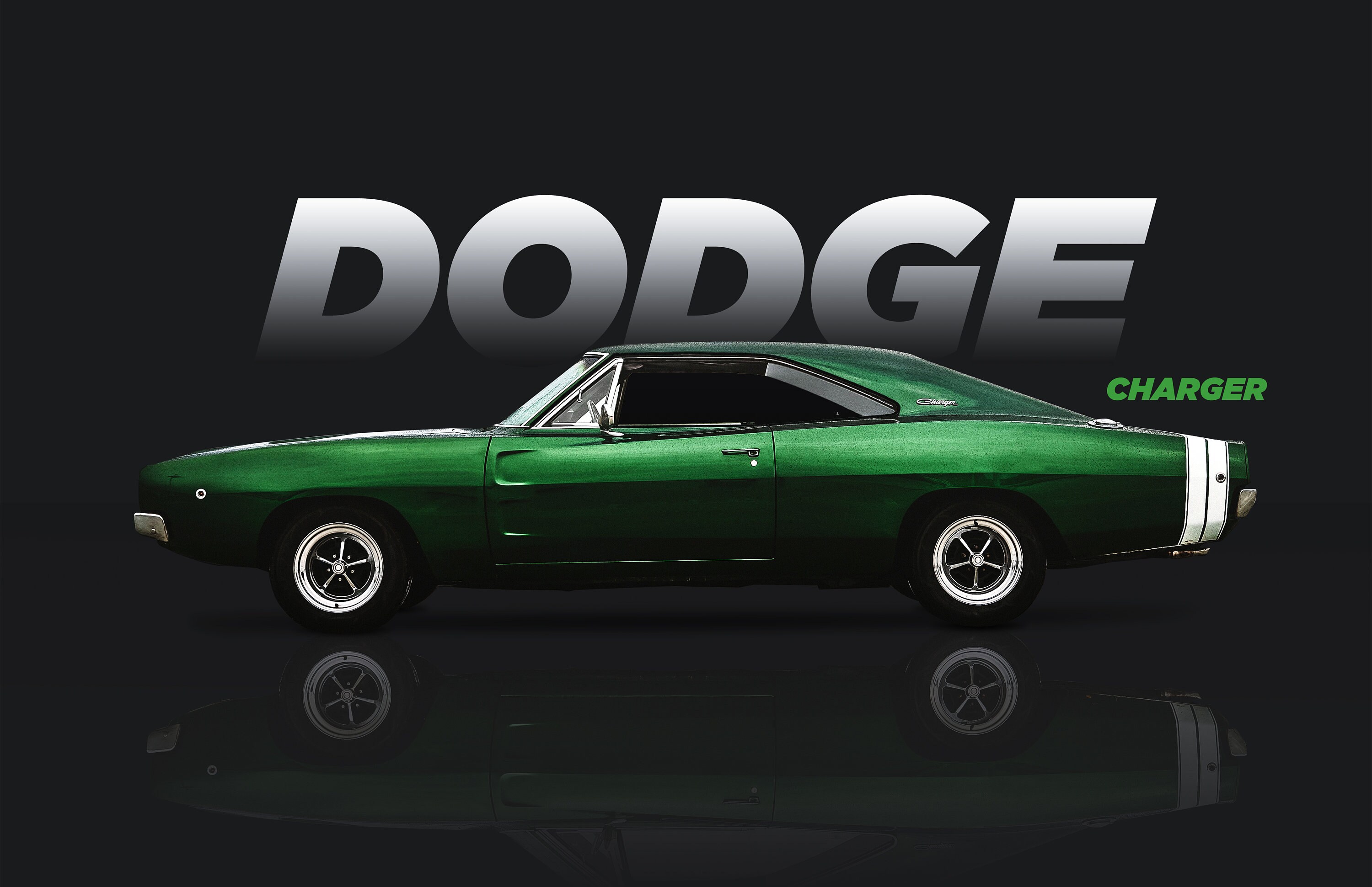 Vintage Dodge Charger Poster Print - Man Cave - Gift for Him - Etsy