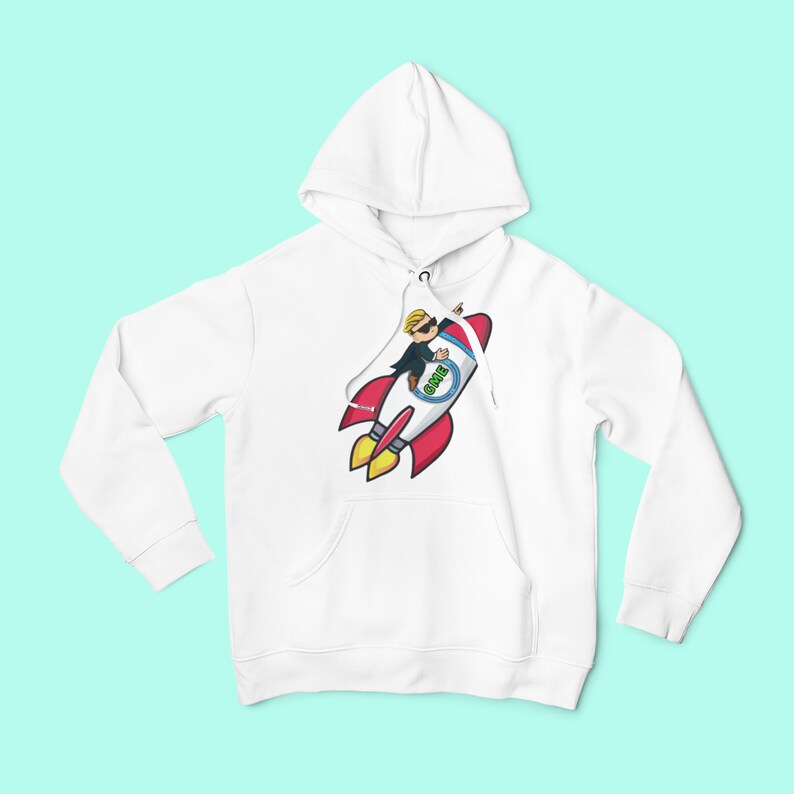 GameStop GME to the Moon Hoodie WSB WallStreetBets Elon | Etsy