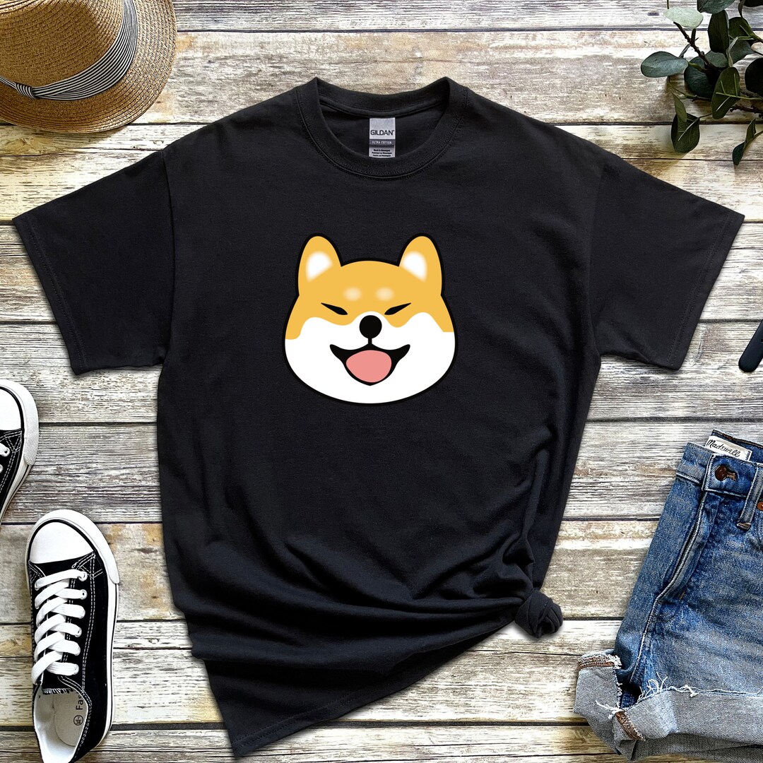 Cute Shiba Inu Face T-shirt adorable Japanese Streetwear Corgi Lovers ...