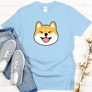 Cute Shiba Inu Face T-shirt adorable Japanese Streetwear Corgi Lovers ...