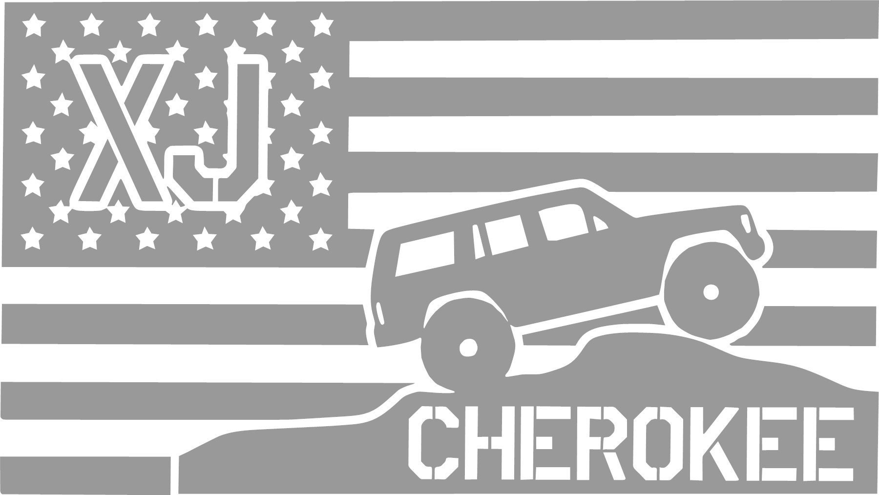 Jeep Cherokee Decal XJ Flag - Etsy