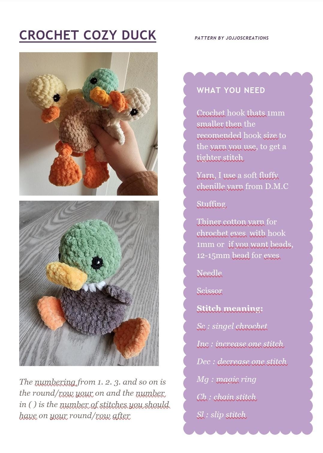 Crochet Pattern Cozy Duck - Etsy