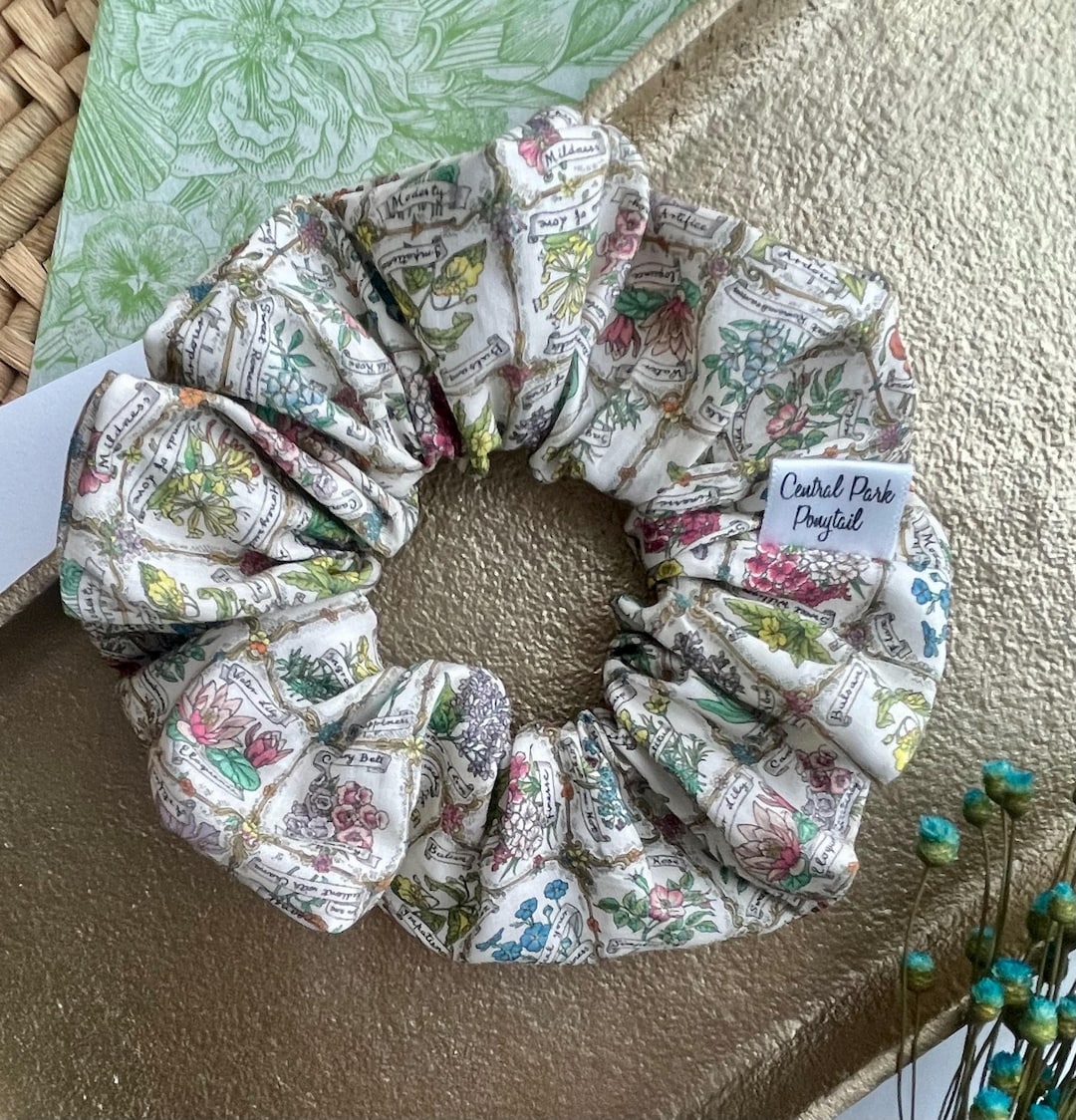 Liberty Fabrics Language of Flowers Scrunchie Hair Accessory Ponytail ...