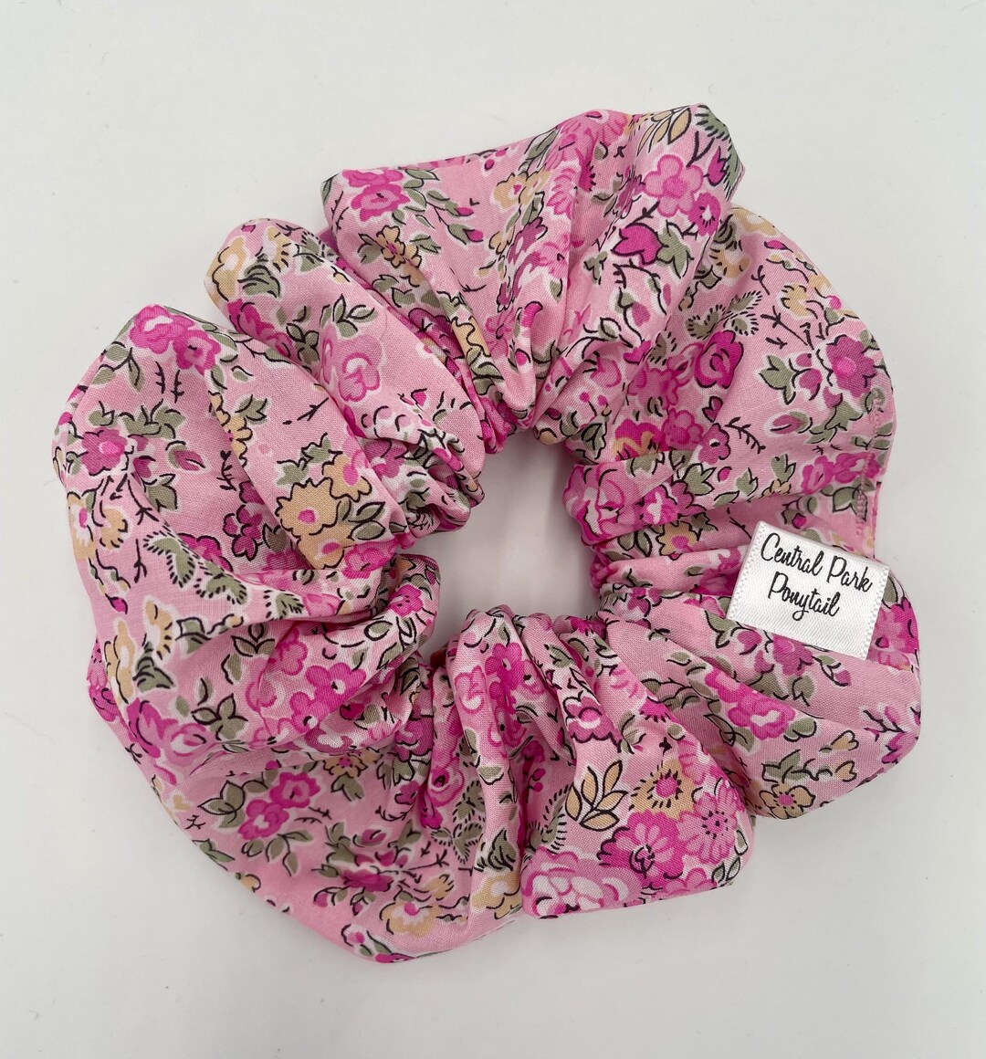 Liberty Fabrics Tana Lawn Tatum Pink Print Scrunchie Hair Accessory ...