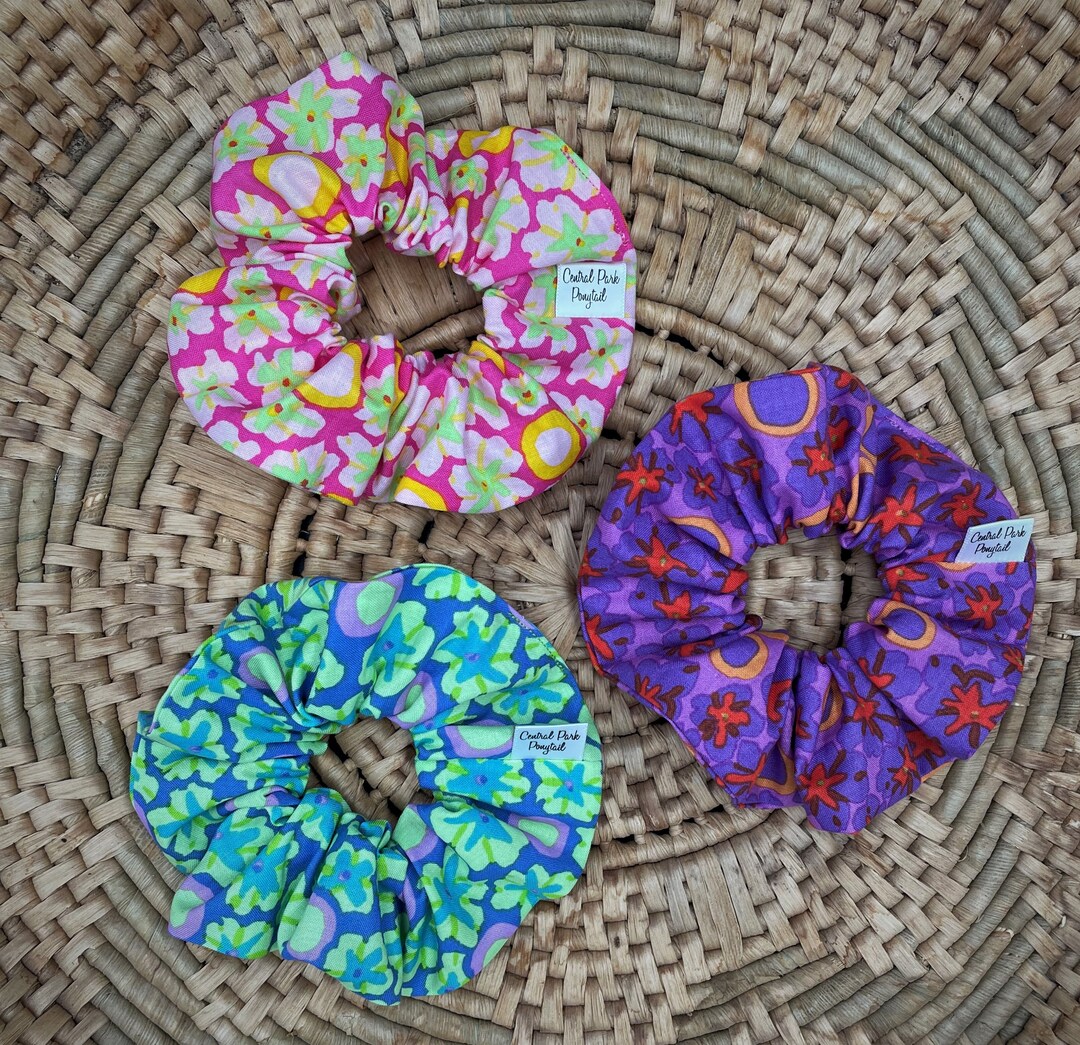 Primulas Floral Kaffe Fassett Print Scrunchie Hair Accessory Ponytail ...