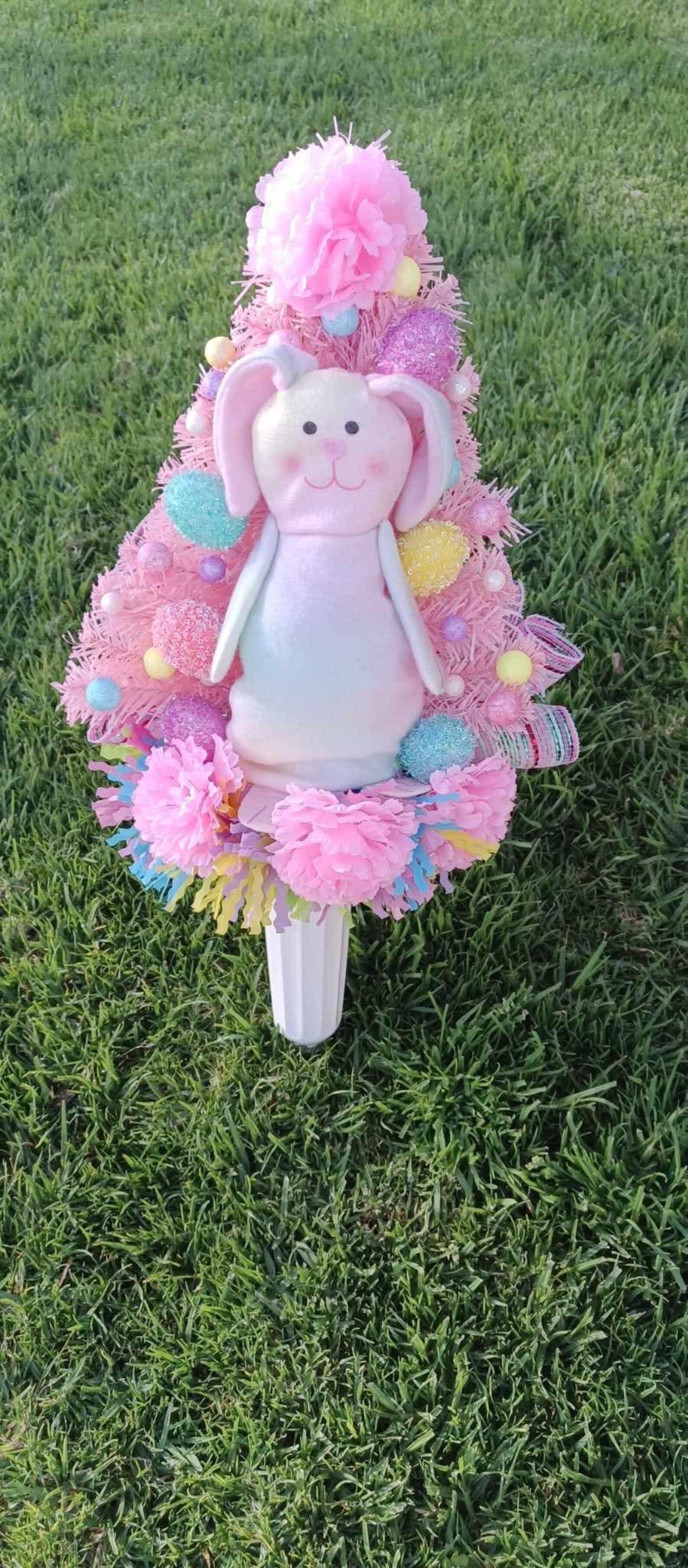 Pink Easter Bunny Cemetery Tree - Etsy