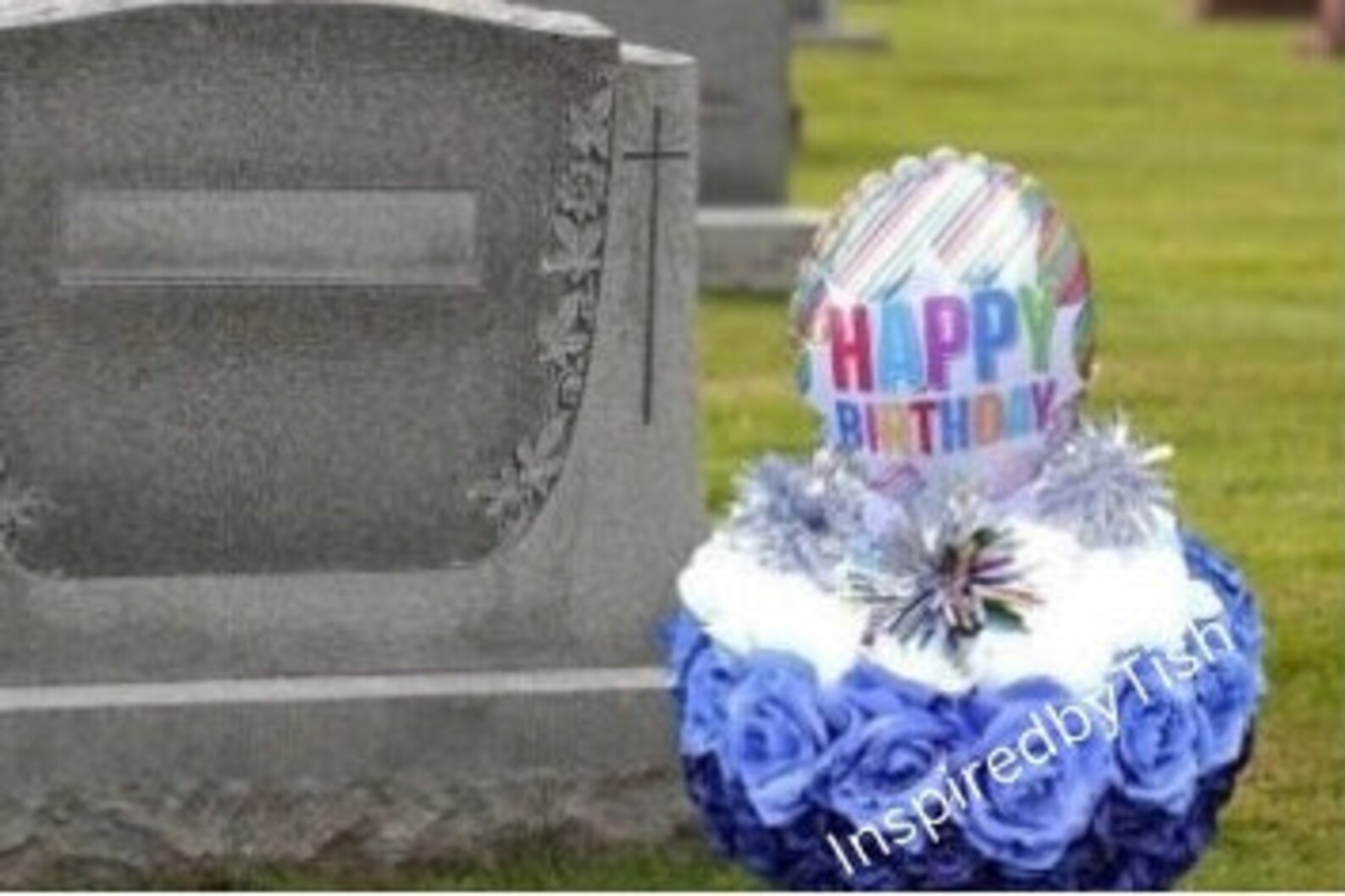Luxurious Silk Ombre Cemetery Birthday Cake - Etsy