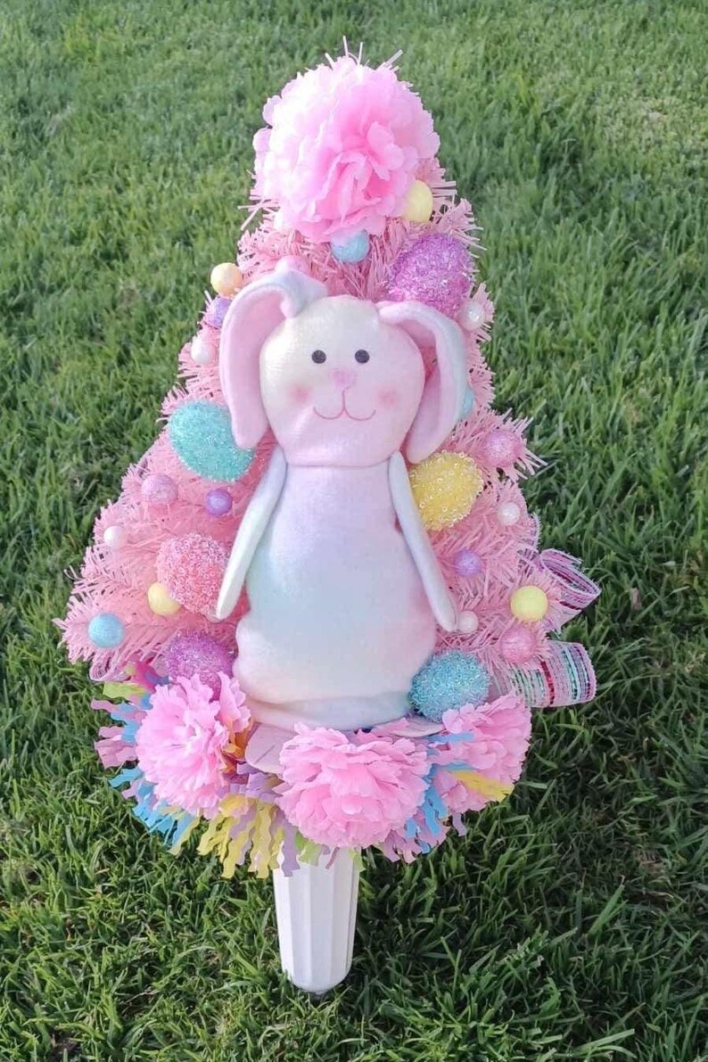 Pink Easter Bunny Cemetery Tree - Etsy
