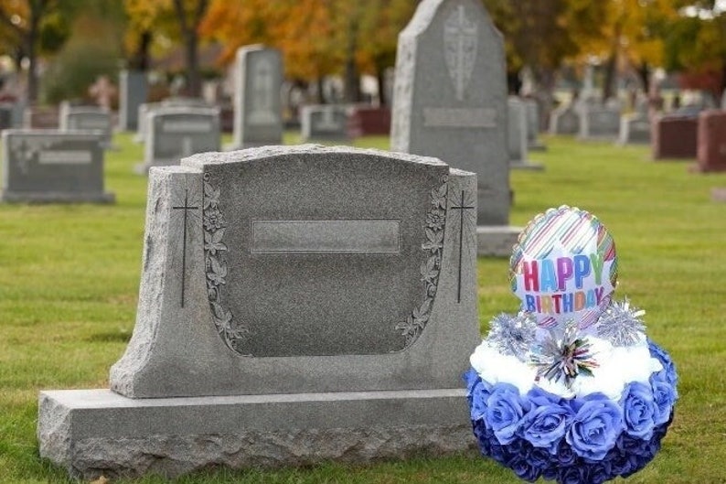 Luxurious Silk Ombre Cemetery Birthday Cake - Etsy