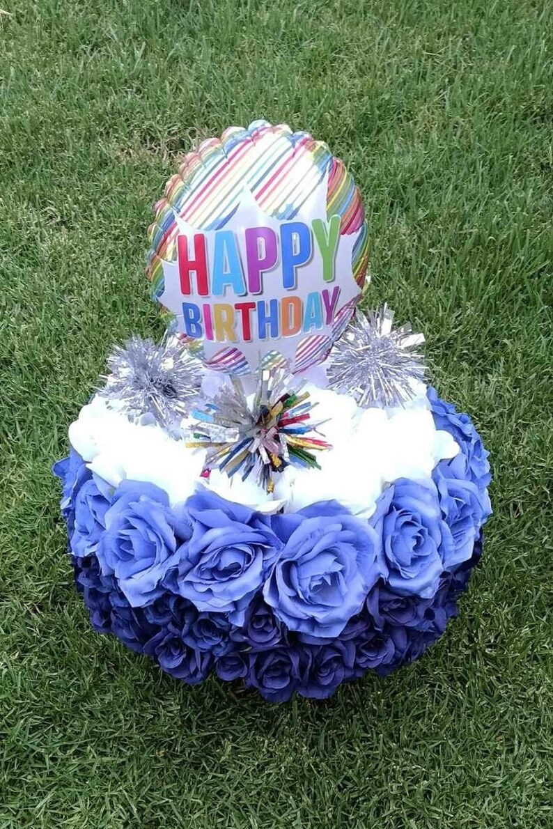 Luxurious Silk Ombre Cemetery Birthday Cake - Etsy