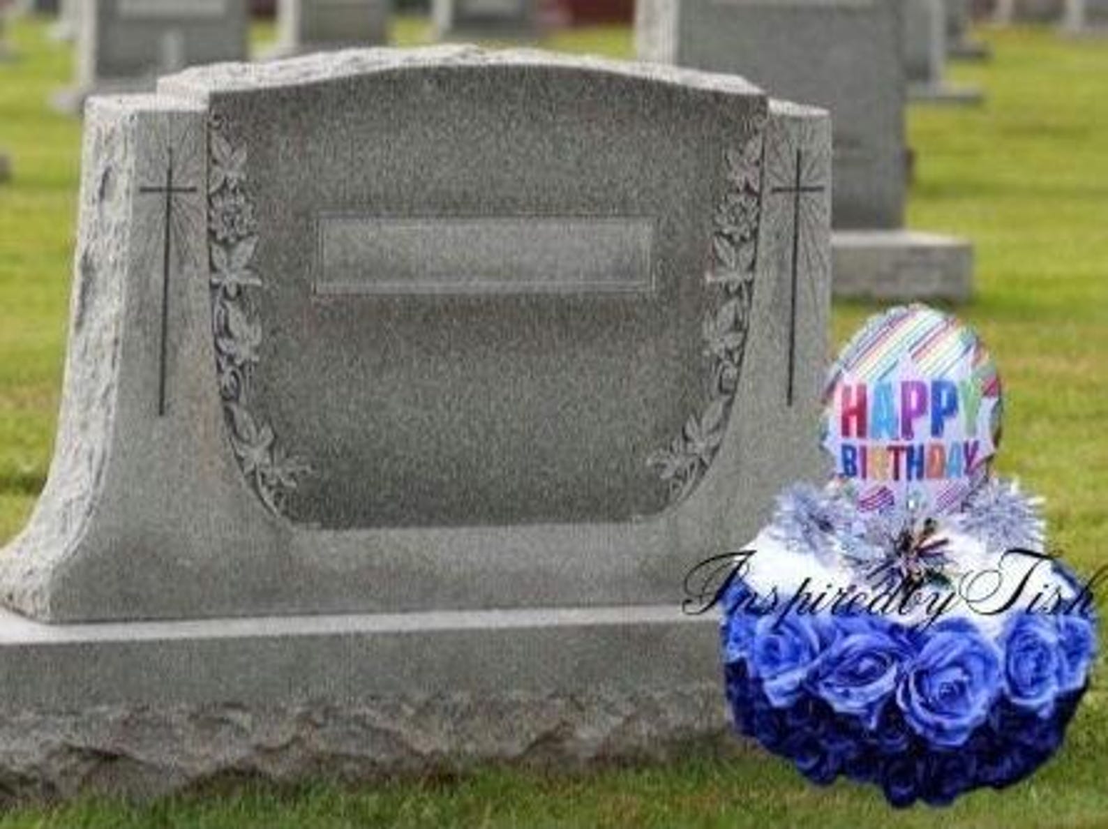 Luxurious Silk Ombre Cemetery Birthday Cake - Etsy