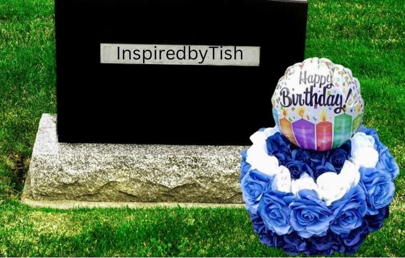 Rose Silk Ombre Cemetery Birthday Cake - Etsy