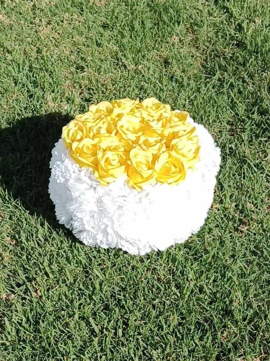 Cemetery Yellow Rose Birthday Cake - Etsy