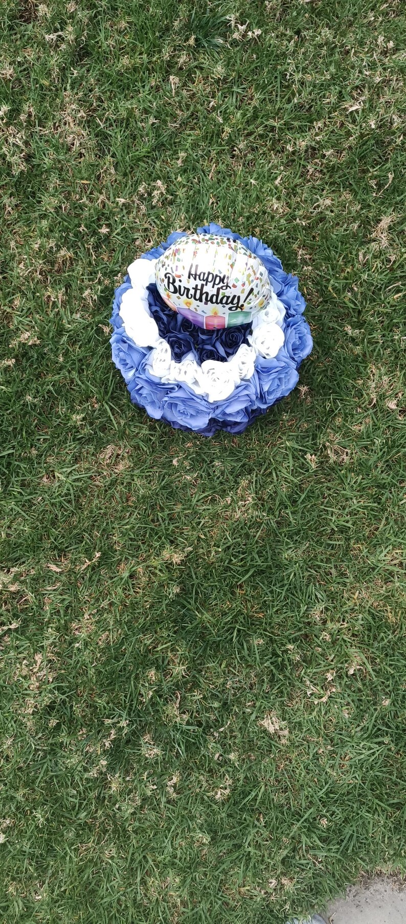 Rose Silk Ombre Cemetery Birthday Cake - Etsy