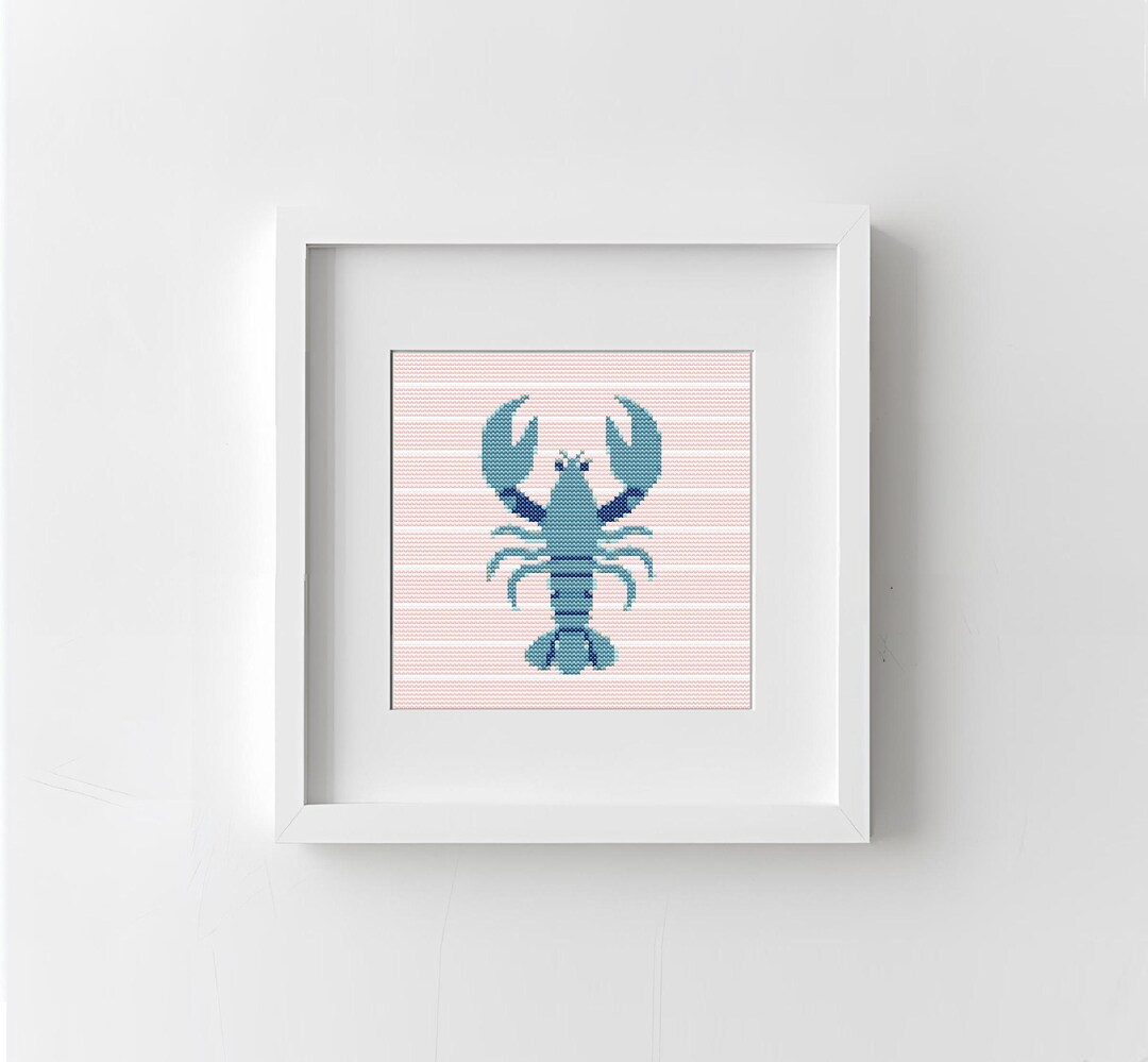 Lobster Cross Stitch Pattern. PDF Instant Download. Easy Chart for ...