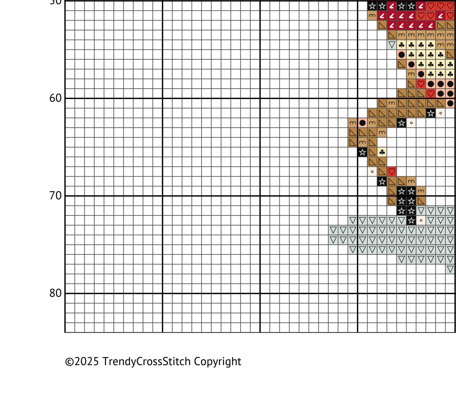 Christmas Reindeer Cross Stitch Pattern: PDF Download. Red-nosed ...