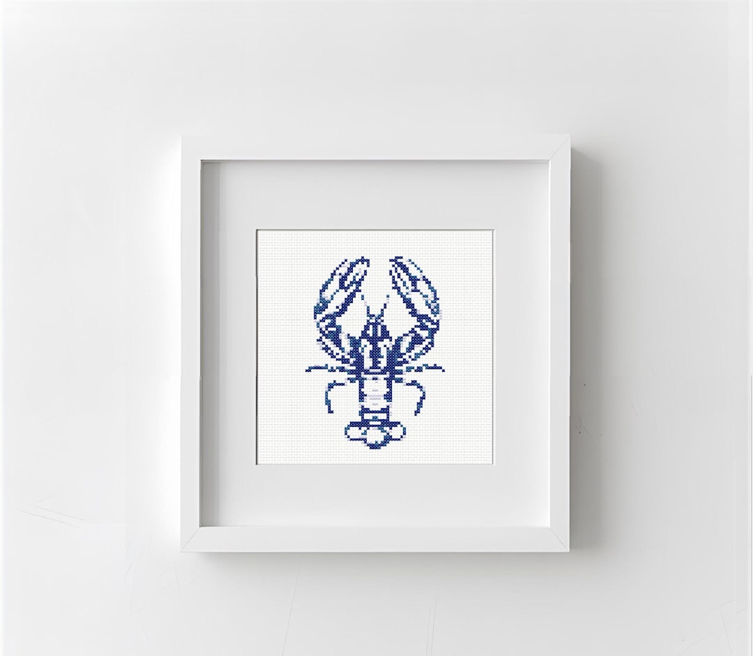 Lobster Cross Stitch Pattern. PDF Instant Download. Easy Chart for ...