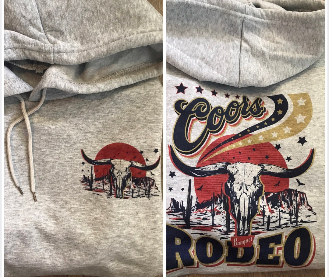 Coors Rodeo Sunset Grey Sweatshirt Hoodie - Etsy
