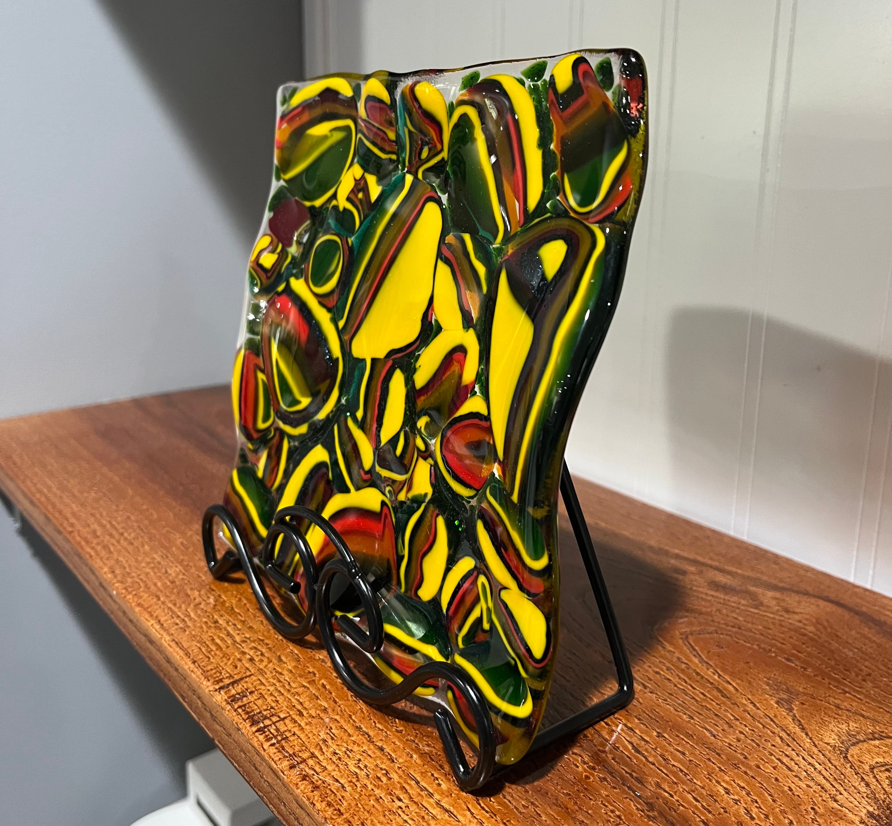 Fused Glass Puddle Plate - Etsy