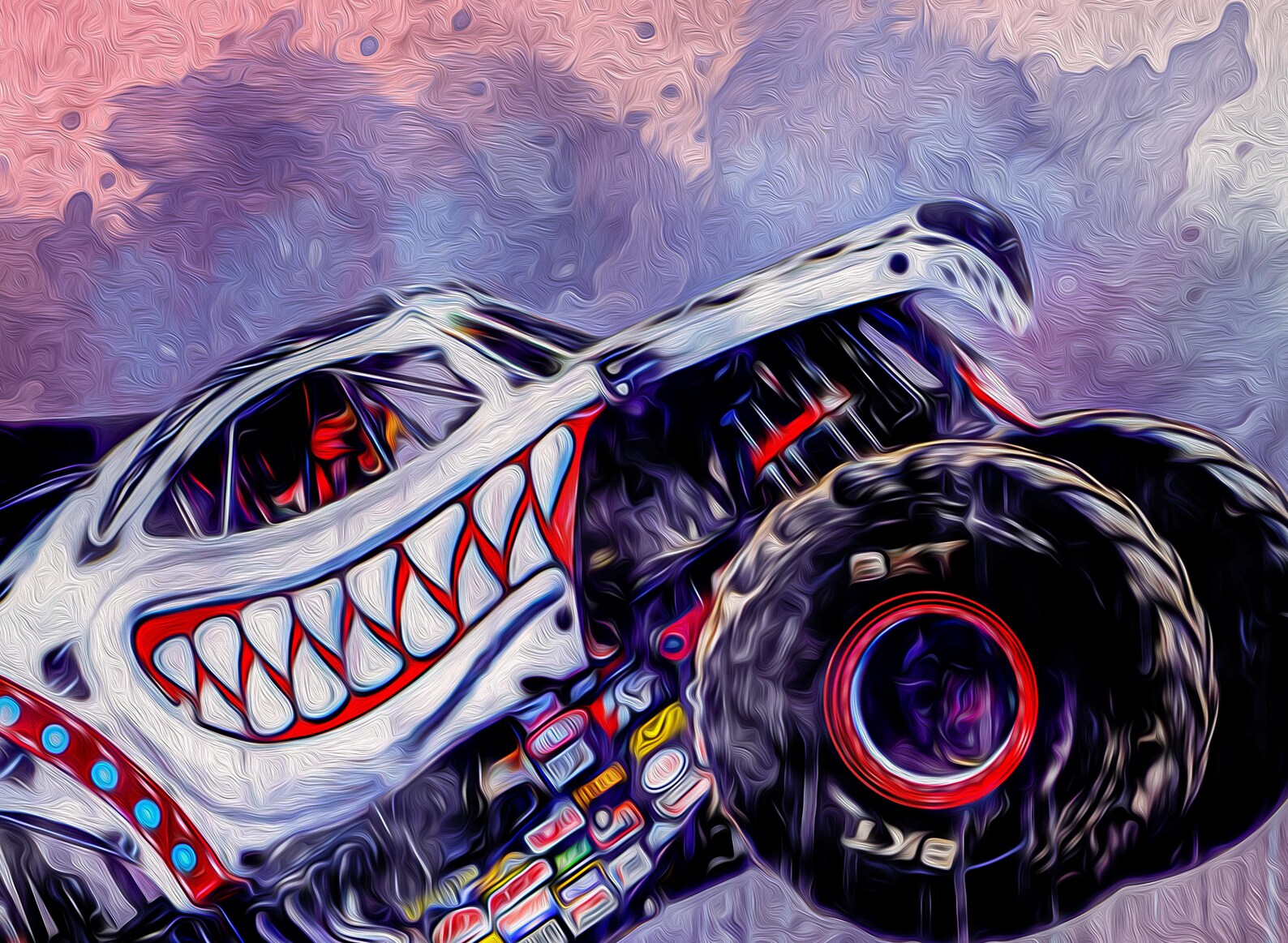 Monster Truck Poster Design Ready to Print Watercolor - Etsy