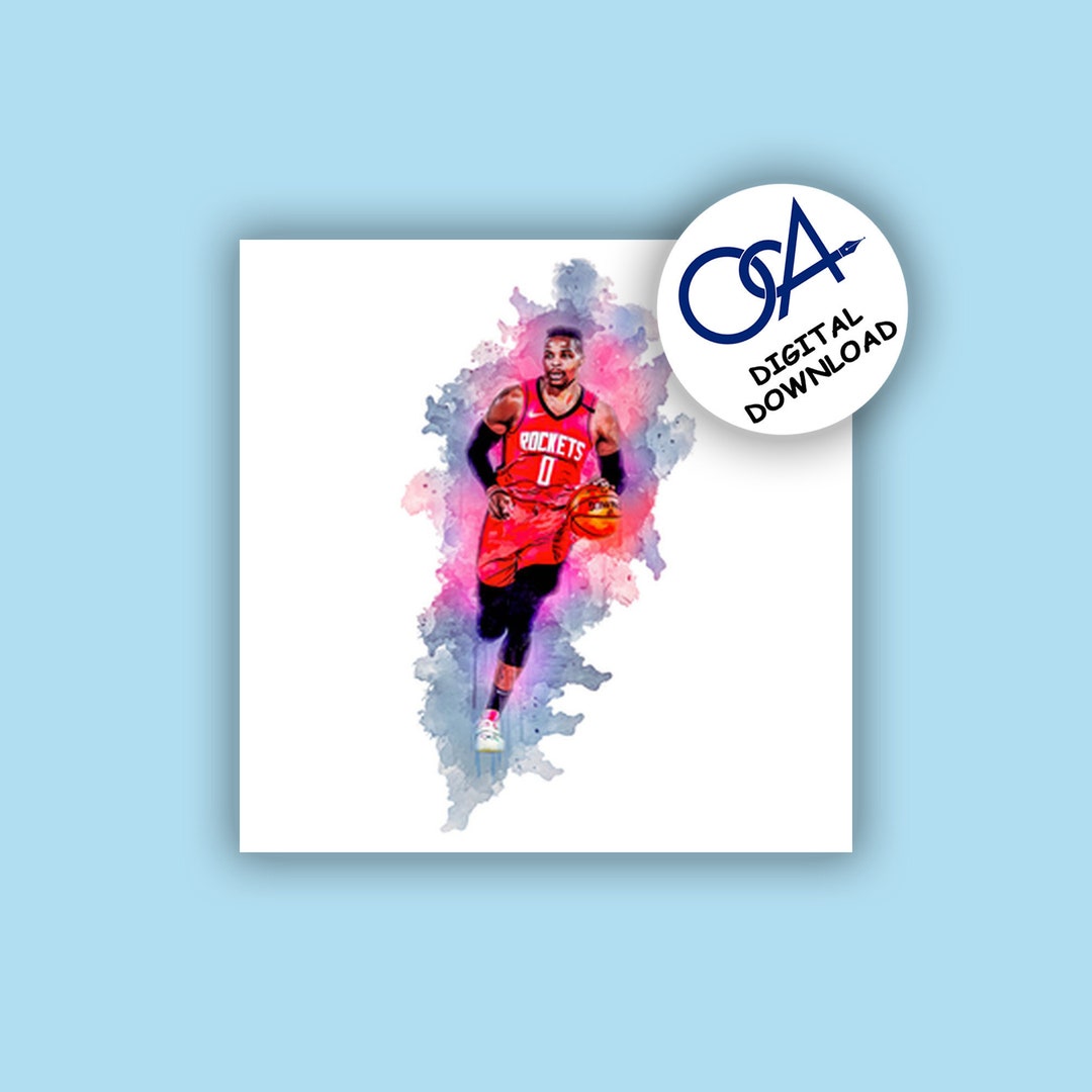 Russell Westbrook Watercolor Print Poster Digital Download - Etsy