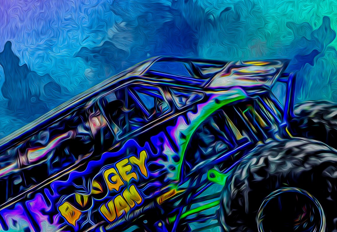 Boogey Van Monster Truck Poster Design Ready to Print - Etsy