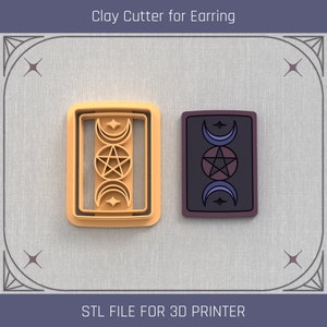 Occult Pentacles Clay Cutter: Mystical Earring STL File - Etsy
