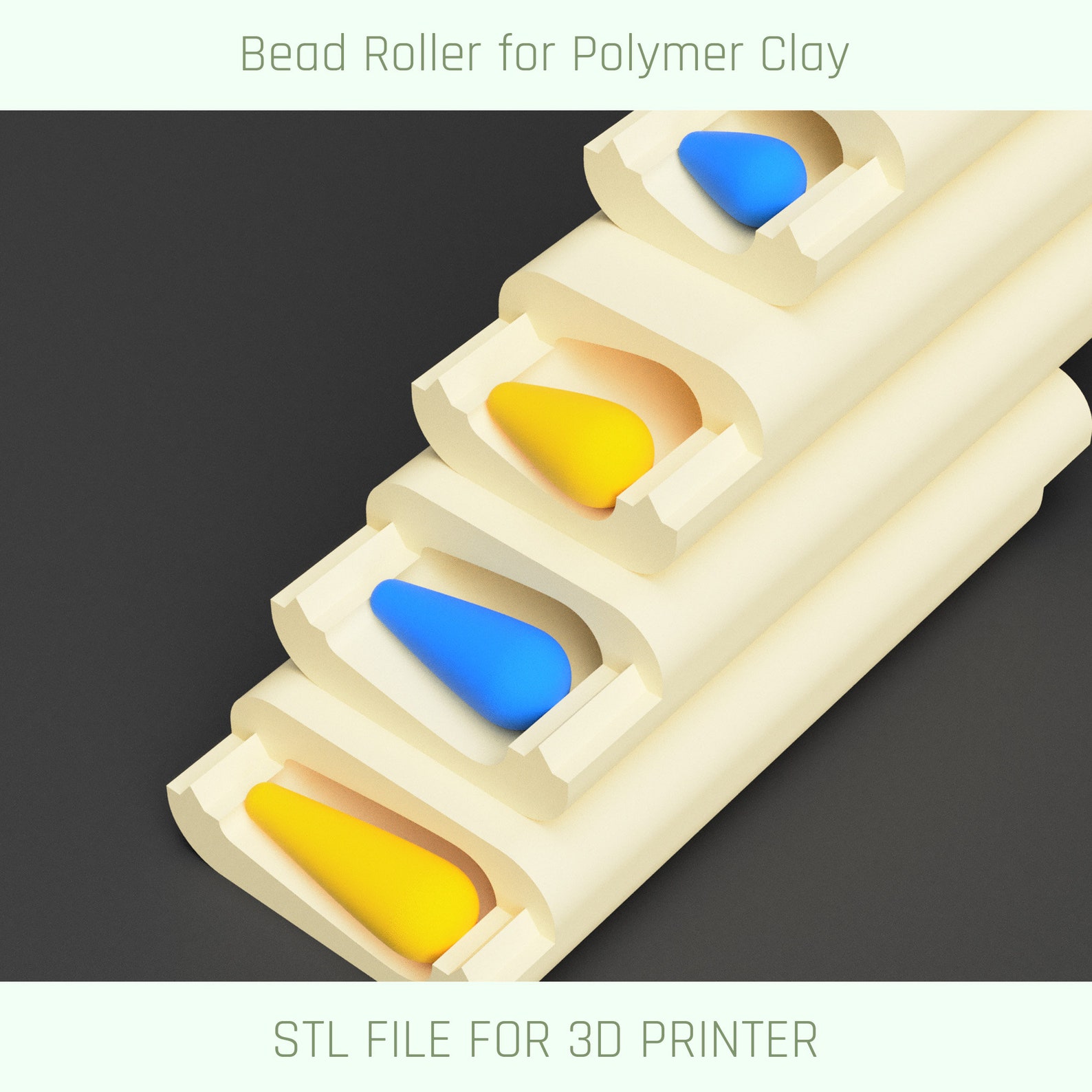 Polymer Clay Teardrop Shape Bead Roller 30-25-20-15mm Custom - Etsy