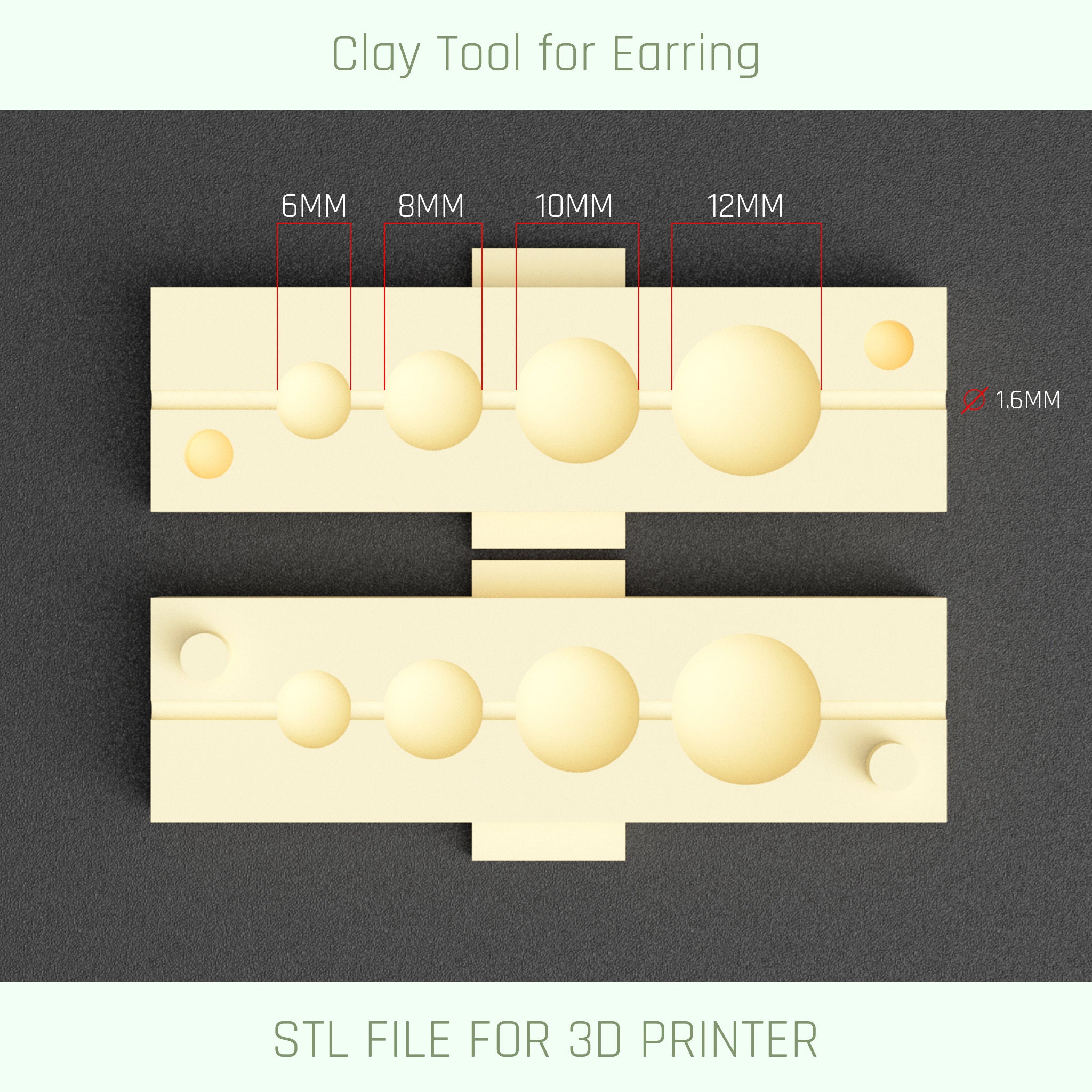 Bead Hole Piercing Clay Tool, Center Hole Placement for Polymer Clay ...