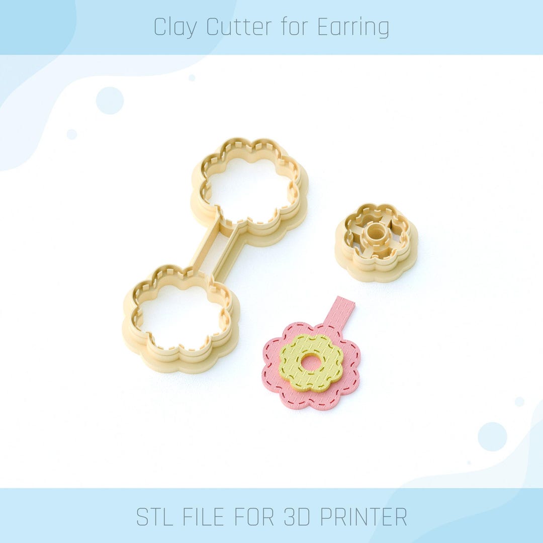 Outline Flower Keychain Cutter, Stitch Keychain Cutters, 3 Sizes, STL ...