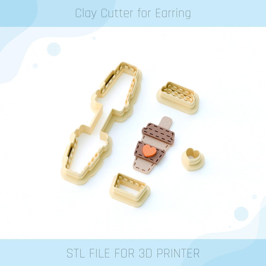 Coffe Cup Leather Keychain Cutter, Stitch Keychain Cutters, 3 Sizes ...