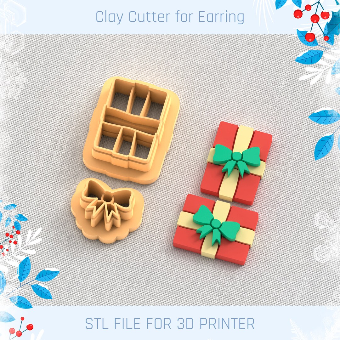 Christmas Gifts and Ribbon Clay Cutter, Winter Earring Cutters ...