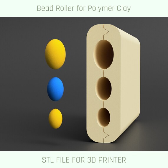 Polymer Clay Oval Shape Bead Roller 15-12-10mm Custom Bead | Etsy