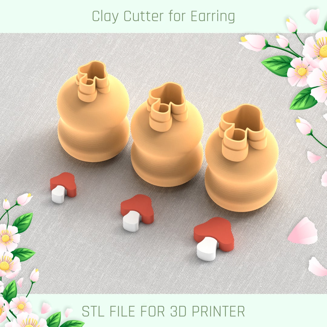 Mushroom Mini Clay Cutter 3 Sizes | Polymer Clay Cutters | Micro ...