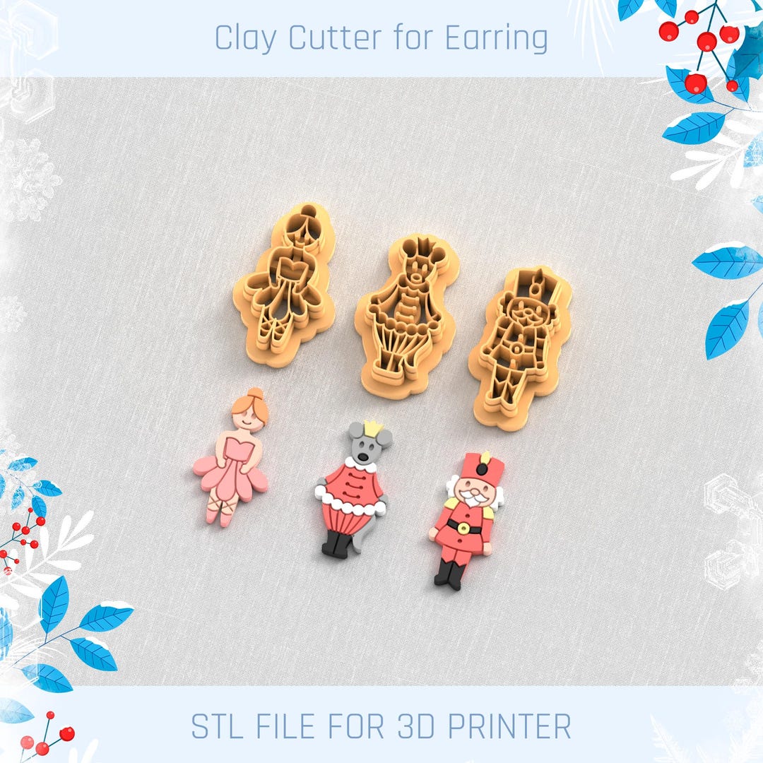 Ballerina, Mouse King, Nutcracker Clay Cutter, Winter Earring Cutters ...