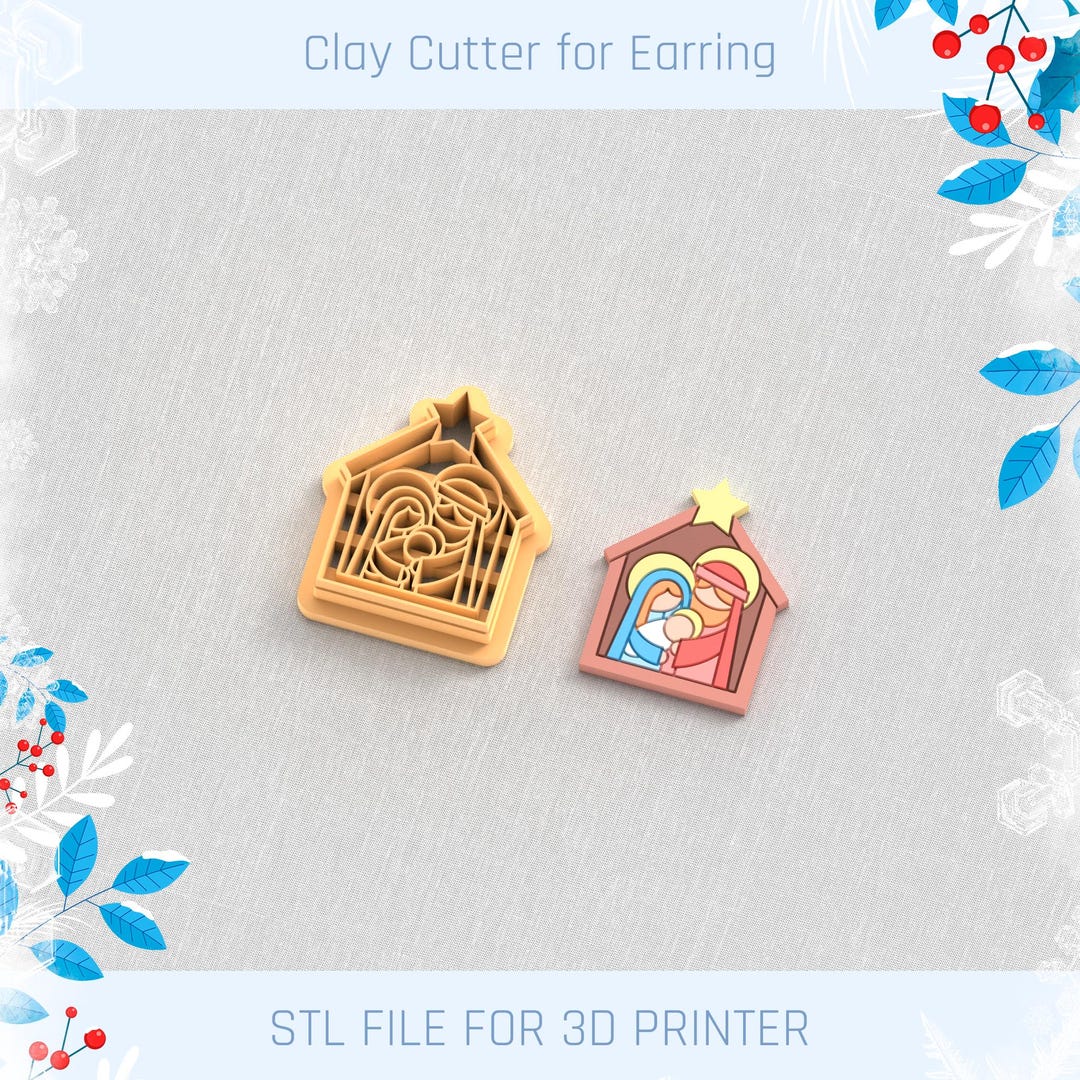 Christmas Nativity Scene A Clay Cutter, Winter Earring Cutters ...