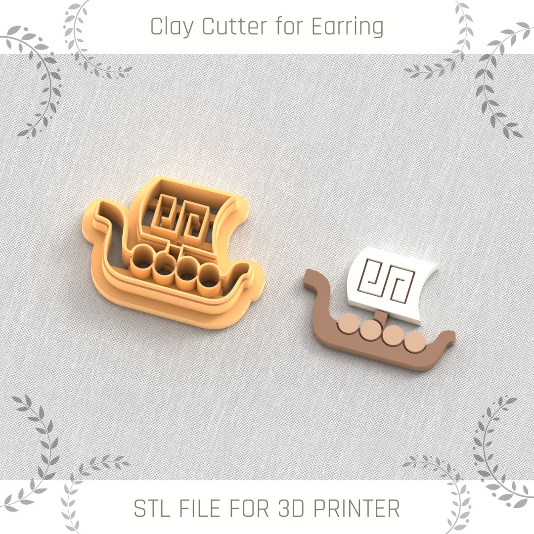 Greek Ship Clay Cutter, Ancient Greek Polymer Clay Cutters, 5 Sizes ...