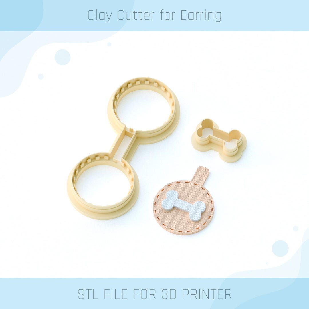 Dog Tag Leather Keychain Cutter, Stitch Keychain Cutters, 3 Sizes, STL ...