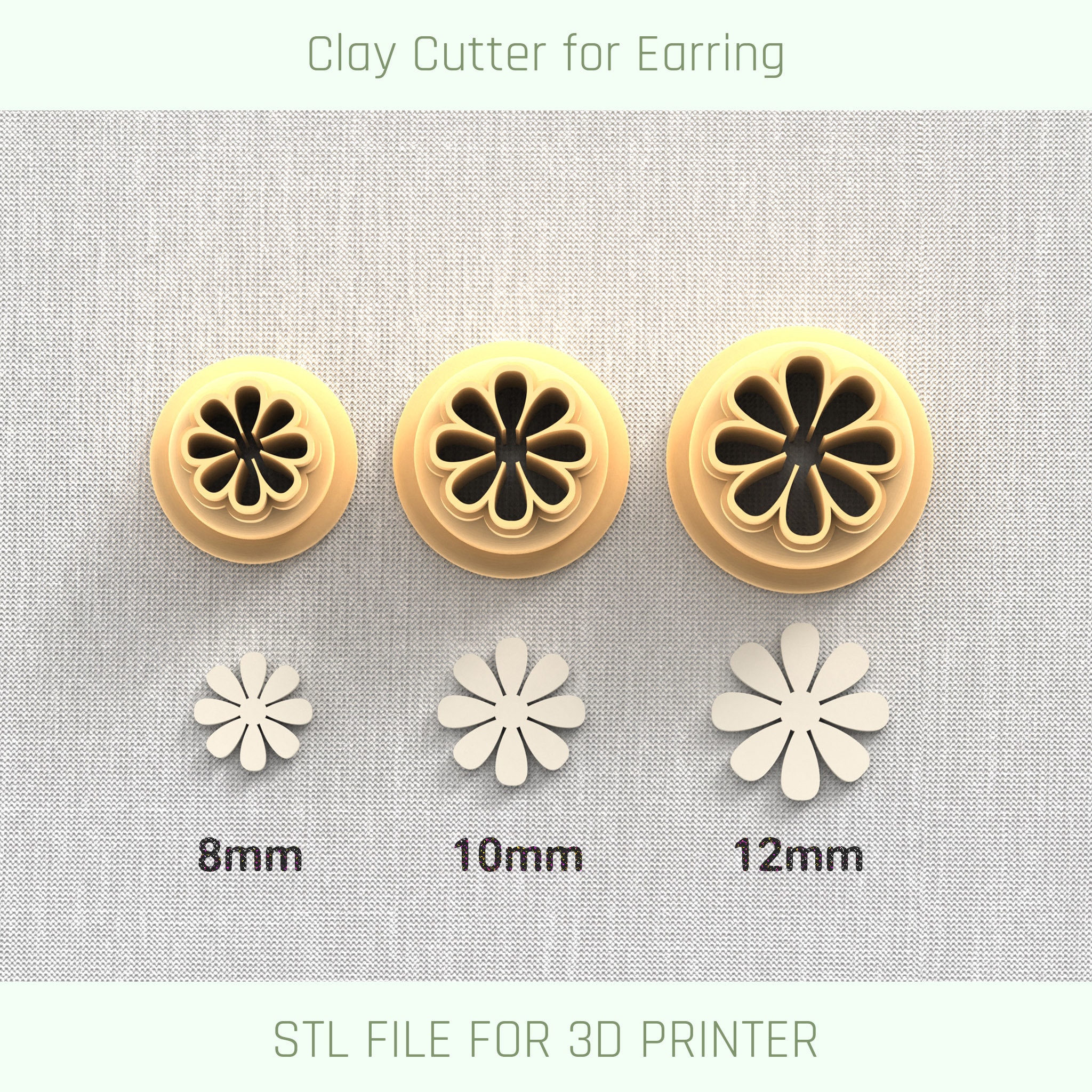 Flower Mini Clay Cutter 3 Sizes Polymer Clay Cutters Micro - Etsy