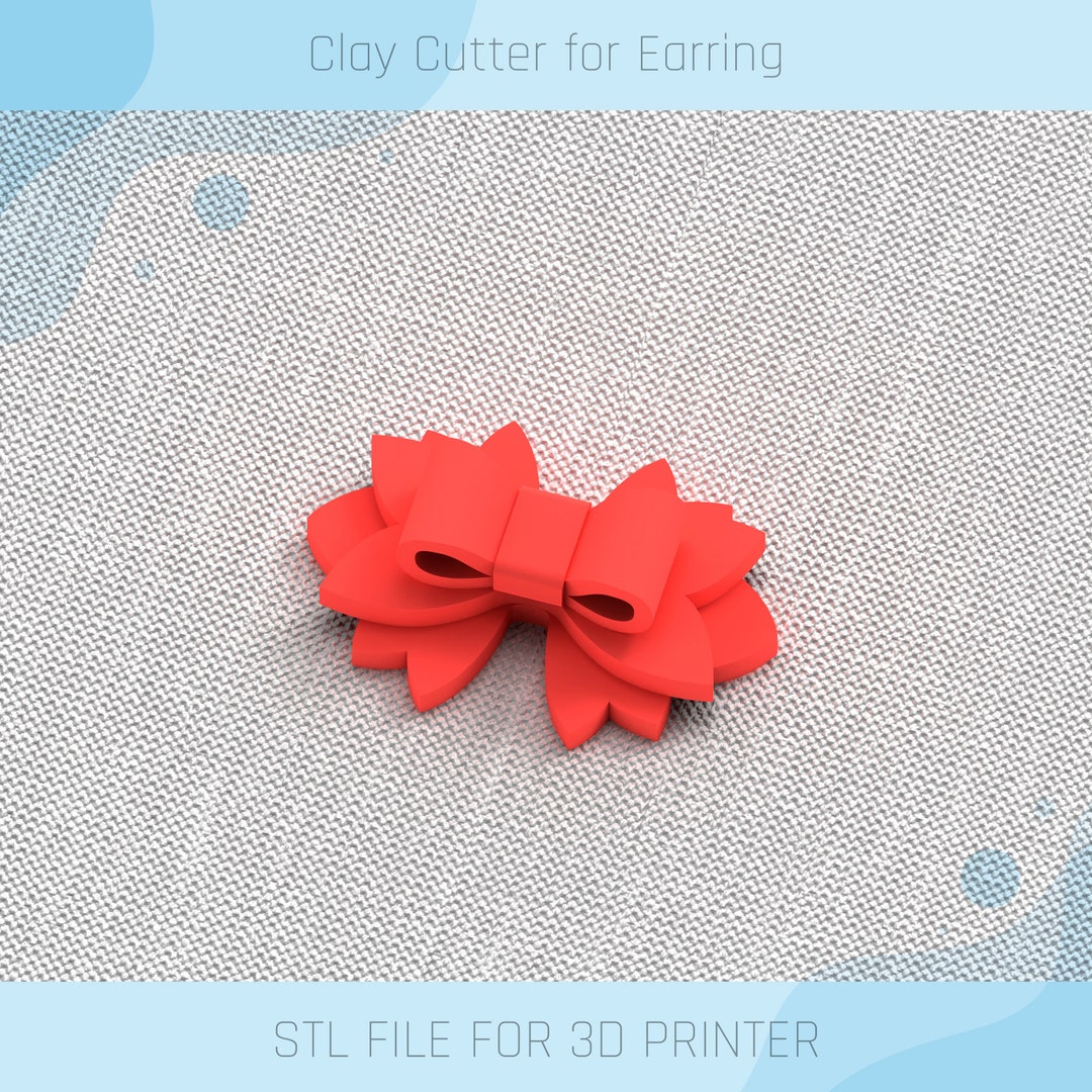 Ribbon Builder A Clay Cutter, Ribbon Clay Tool, 5 Sizes, STL Earring ...