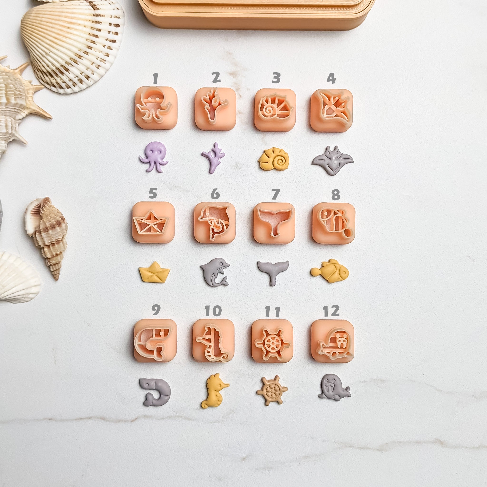 MINI Ocean Clay Cutters | Stud Size Clay Cutter | Ocean Stud Clay ...