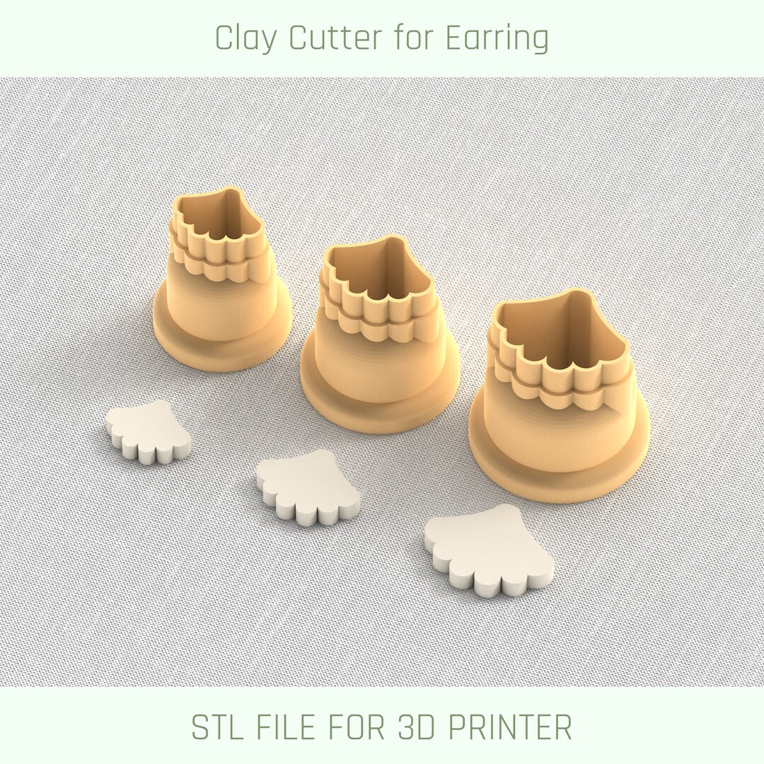 Scallop Mini Clay Cutter 3 Sizes | Polymer Clay Cutters | Micro Cutters ...
